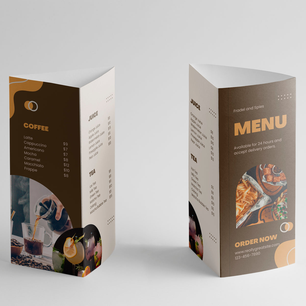 DL Table Talkers Restaurant/Café Menus | All The Merchandise — allthe.
